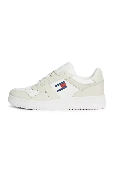 Erkek Tjm Retro Basket Ess Sneaker Ayakkabı - Bej Sneakers Tommy Hilfiger