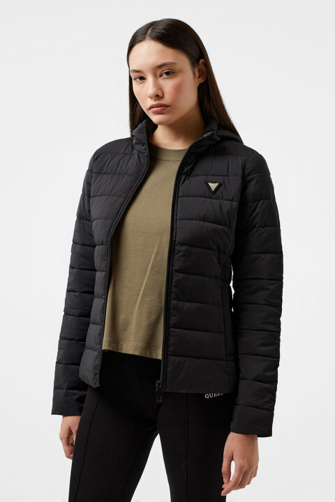 Kadın Solıd Heavy Dark Kalıp Şişme Mont - Siyah Mont GUESS Tek Kalanlar